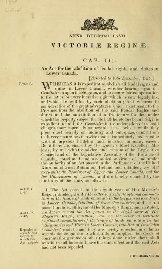 Before the Indian Act: Laws that separated Lower Canada First Nations ...