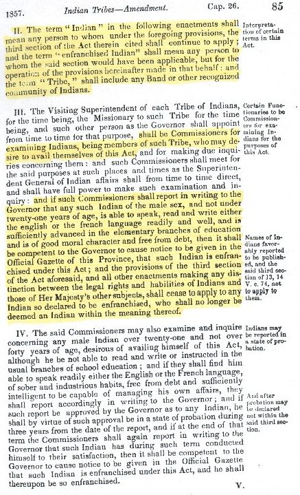 Before the Indian Act: Laws that separated Lower Canada First Nations ...